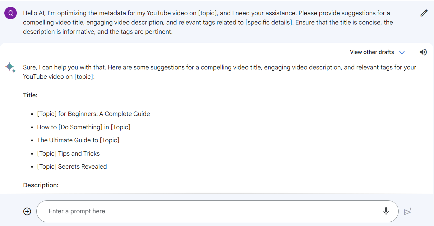 141 Essential Google Bard prompts for YouTube - Cultivate YouTube ...